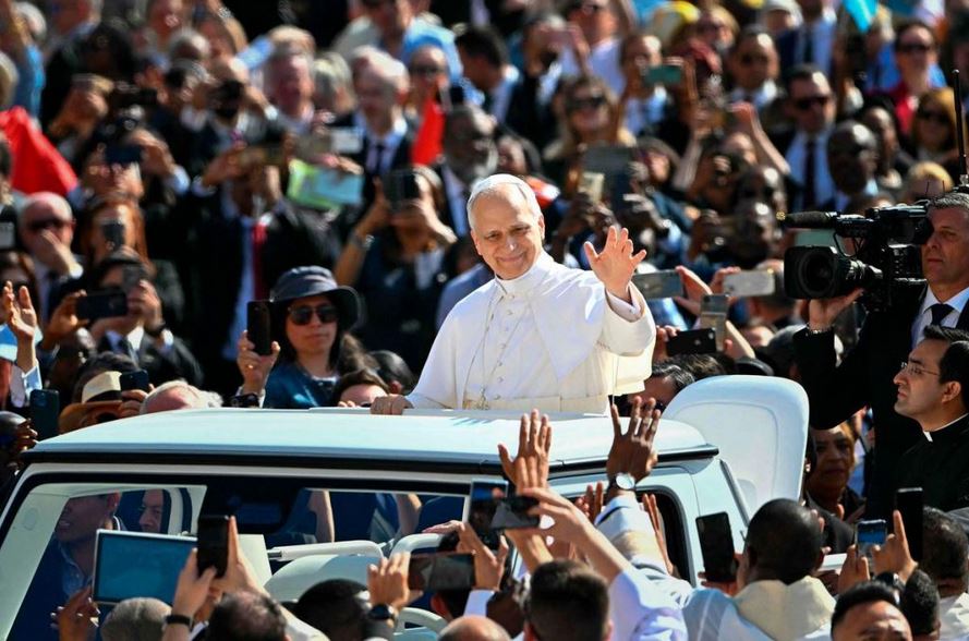 Pope Leo XIV Rides In Popemobile Ahead Of Inaugural Mass, Greets Crowd